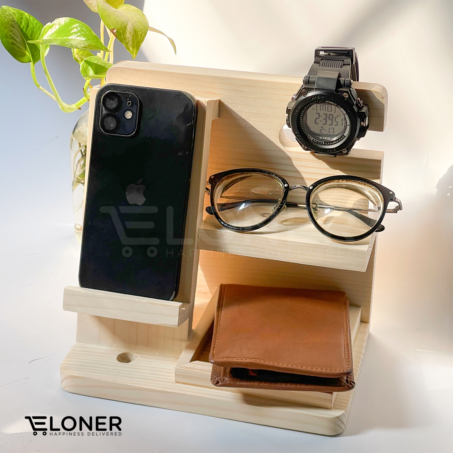 Wooden Mobile Desk Organizer - Eloner