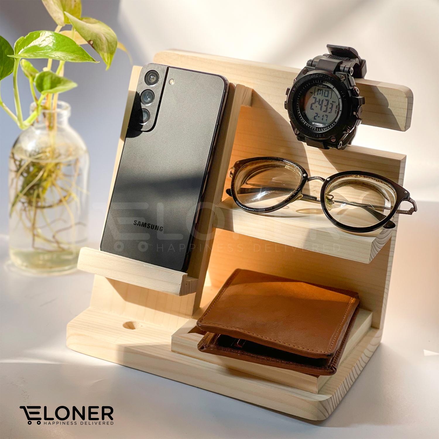 Wooden Mobile Desk Organizer - Eloner